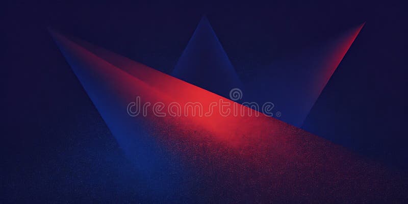 Dark Blue and Red Abstract Glowing Shape with Grainy Texture on Noisy ...