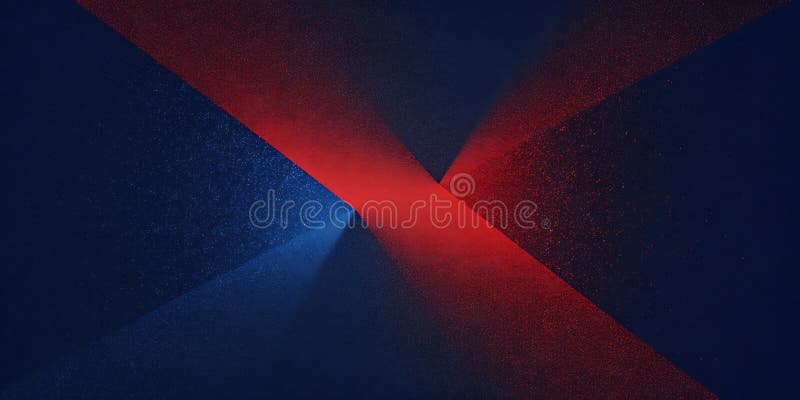 Dark Blue and Red Abstract Glowing Shape with Grainy Texture on Noisy ...