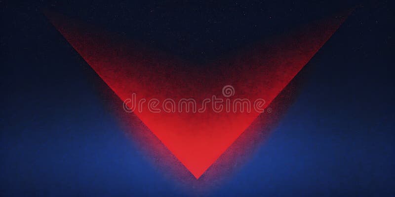 Dark Blue and Red Abstract Glowing Shape with Grainy Texture on Noisy ...