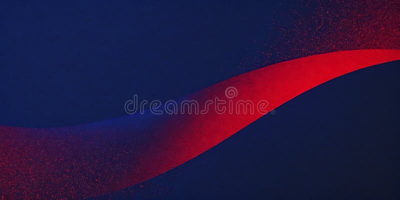 Dark Blue and Red Abstract Glowing Shape with Grainy Texture on Noisy ...