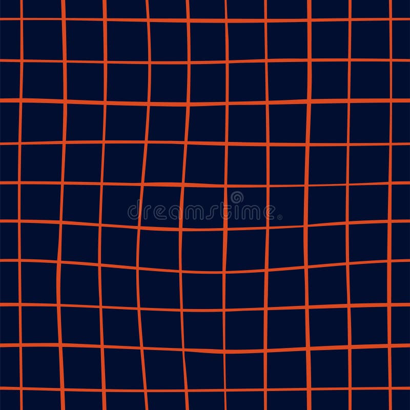 Dark Blue and Red Checkered Seamless Pattern. Hand Drawn Plaid ...