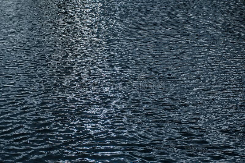 Deep Blue Rippling Water Surface Background Stock Image - Image of calm ...