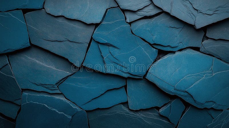 Dark Blue Rock Texture Background with Layered Slate Stones Showcasing ...