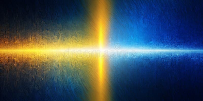 On a Dark Blue Rough Gradient Background in Fine Grain, a Yellow and ...