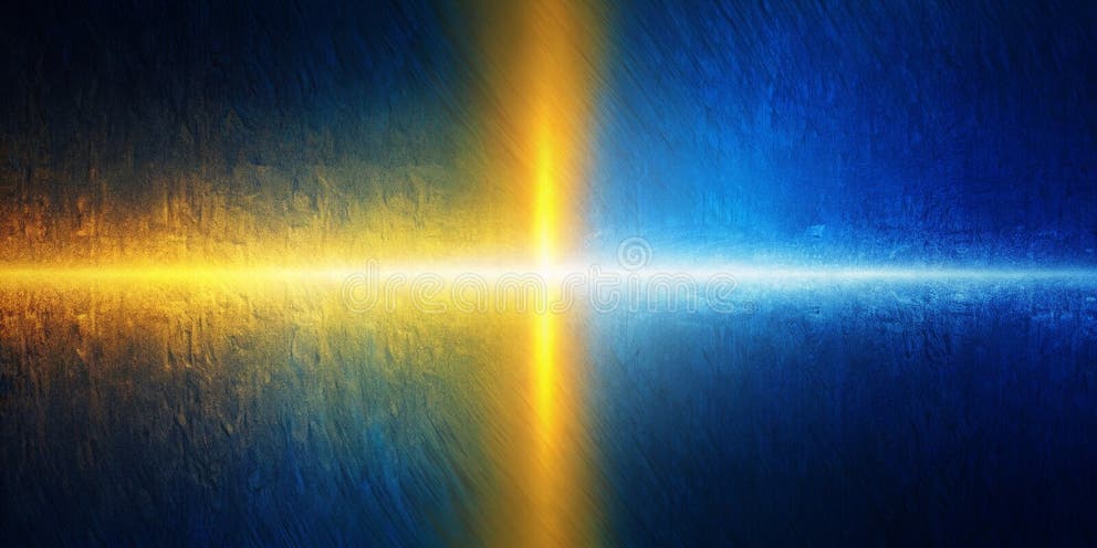 On a Dark Blue Rough Gradient Background in Fine Grain, a Yellow and ...