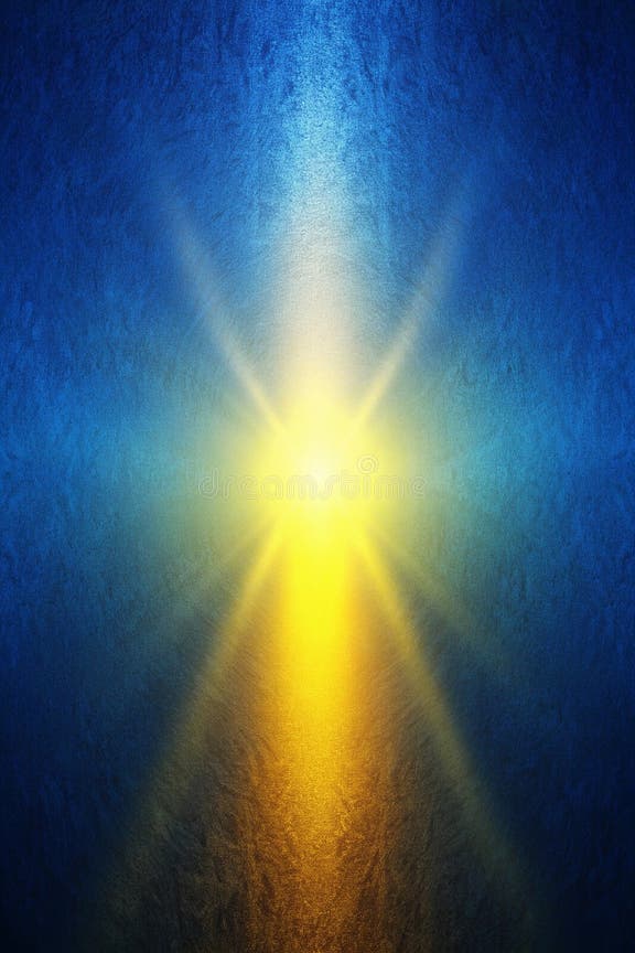 On a Dark Blue Rough Gradient Background in Fine Grain, a Yellow and ...