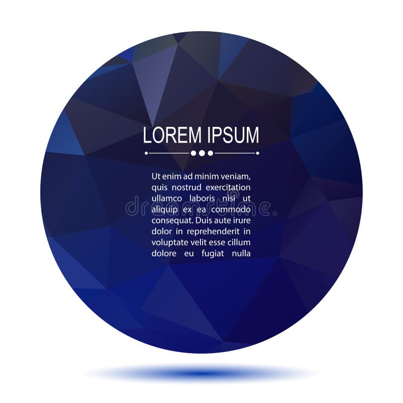 Dark blue round frame stock vector. Illustration of pattern - 79247603