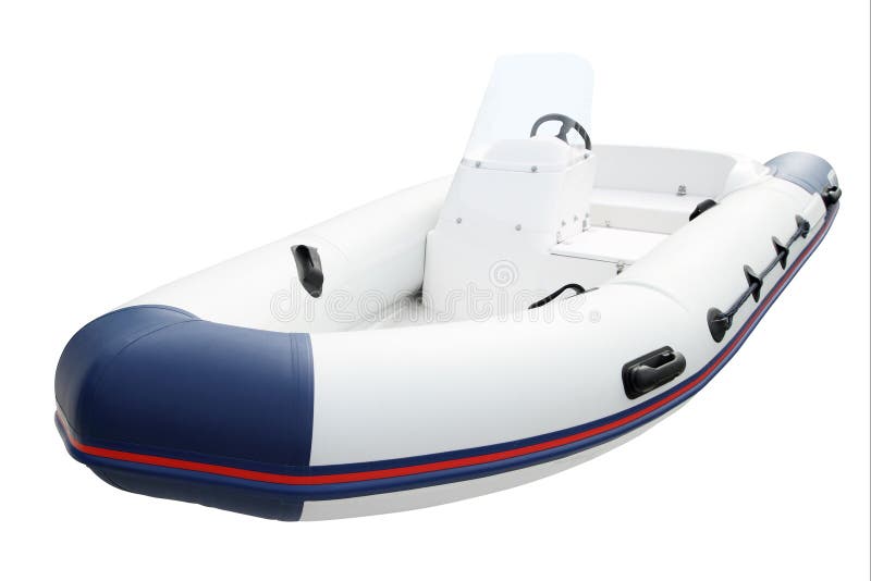 Inflatable Rubber Boat Made of PVC, Two-seat, Twin, with Oars. Stock ...