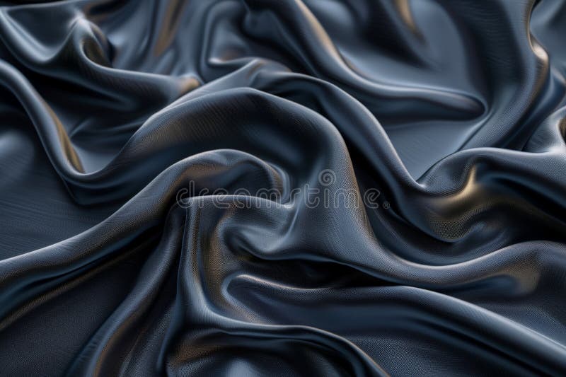 Dark Blue Satin Fabric with a Smooth Texture Stock Image - Image of ...