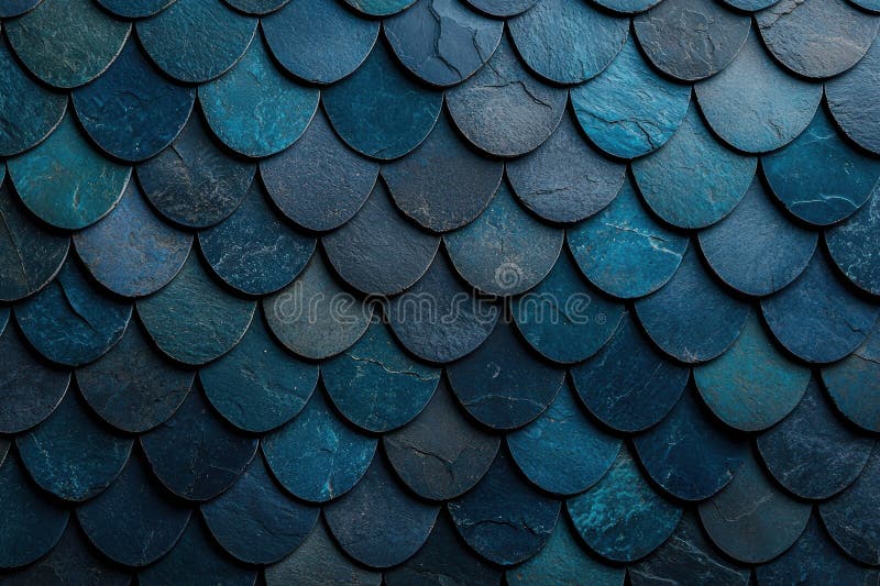 Dark Blue Scale Pattern Background Stock Illustration - Illustration of ...