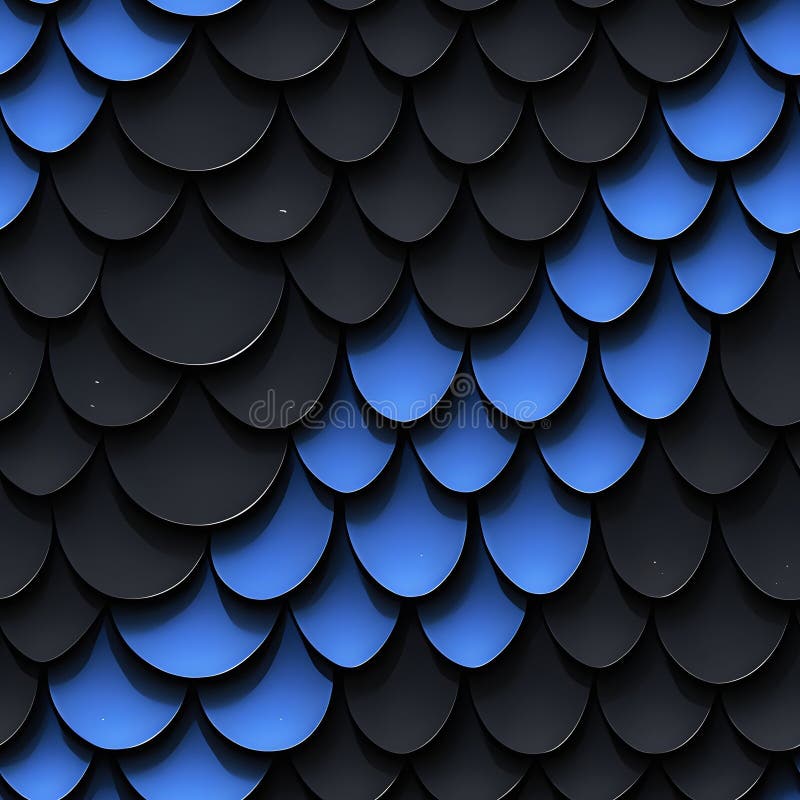 Dark Blue Scales Seamless Pattern Abstract Background. Wallpaper ...
