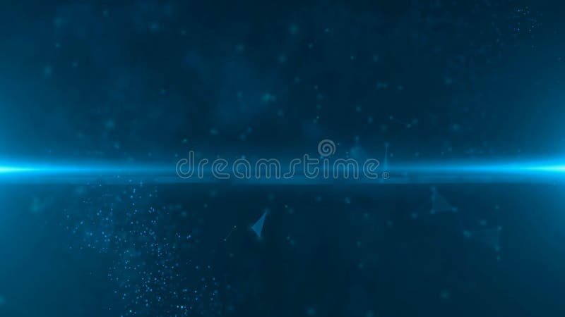 Dark Blue Screen with Moving Particles and Triangles Stock Footage ...