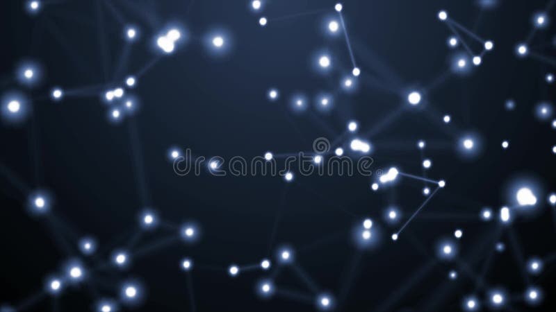 Blue Screen with Animated Lines and Dots on the Screen, for ...