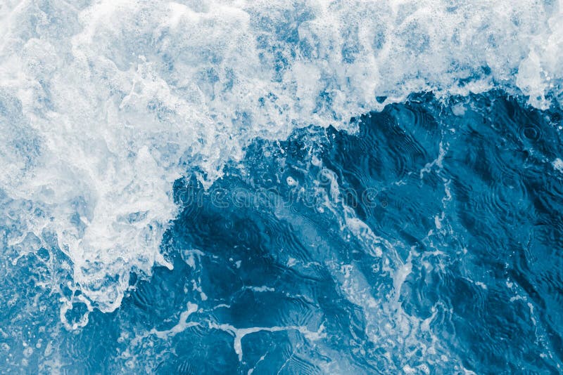 Dark Blue Sea Ocean Wave and White Foam Stock Photo - Image of marine ...