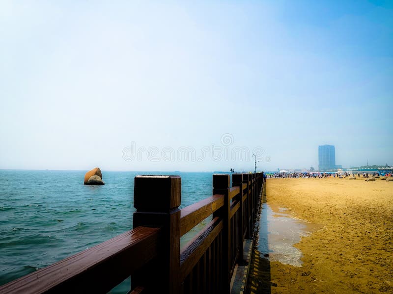 Shanghai Jinshan Beach. Hot Sunny Day Stock Image - Image of sunny ...