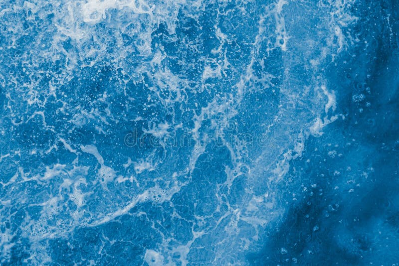 Dark Blue Sea Surface with Waves, Splash Stock Image - Image of ...