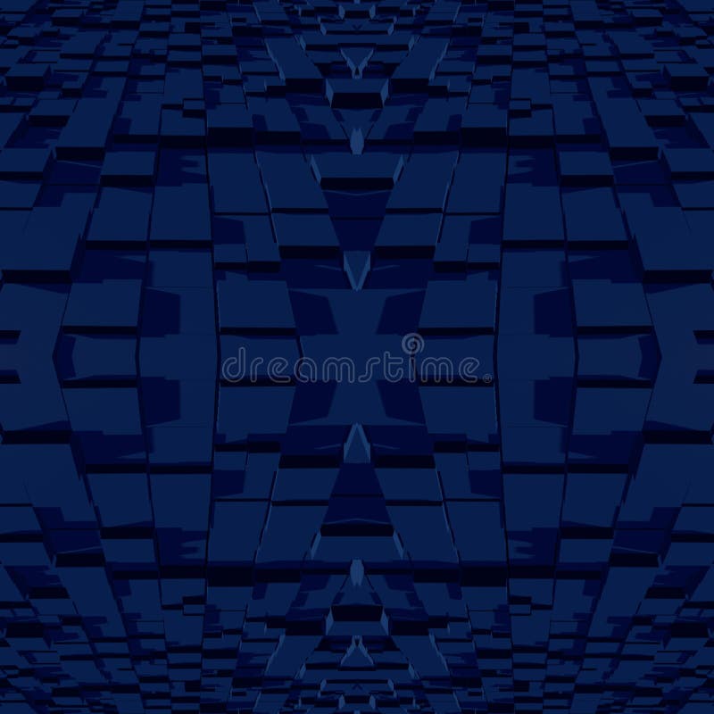Dark Blue Seamless Abstraction with Square Elements and Shadows ...