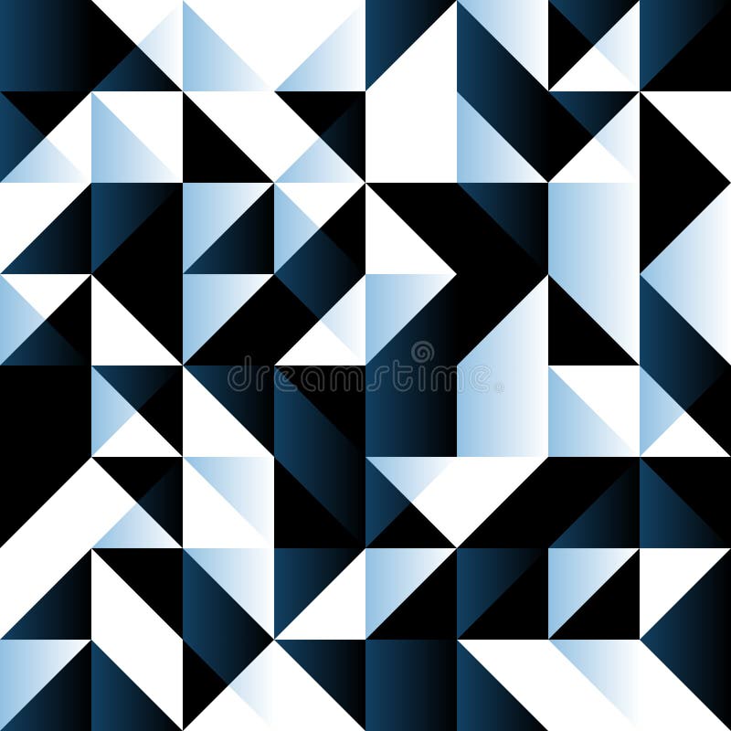 Dark Blue Seamless Background with Geometric Shapes Stock Vector ...