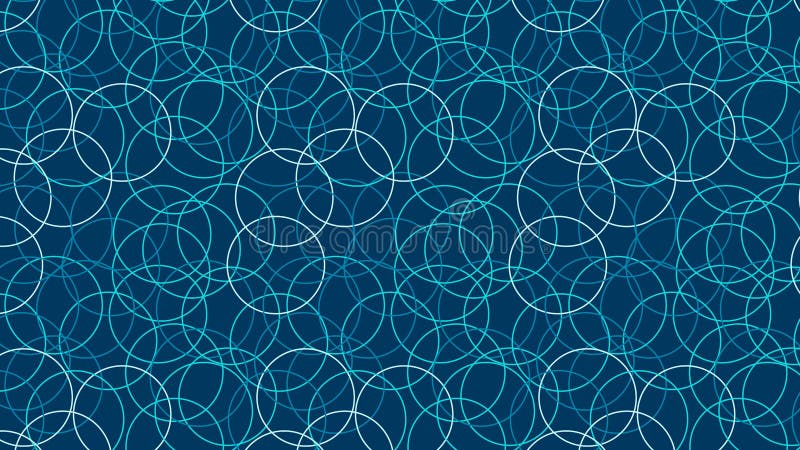 Dark Blue Seamless Overlapping Circles Pattern Background Vector Stock Vector - Illustration of ...