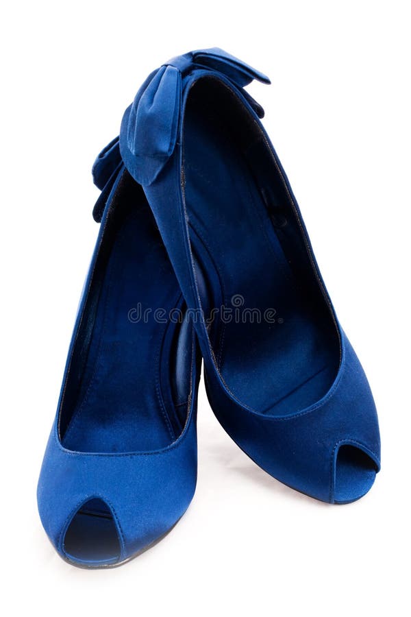 Dark blue shoes stock image. Image of close, neck, clothing - 7881449