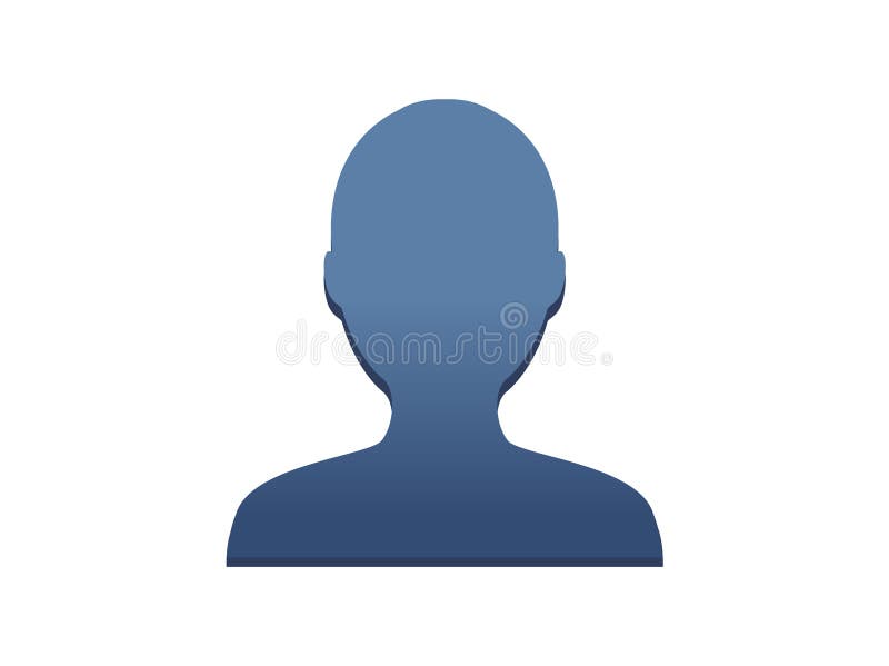 Dark Blue Silhouette Generic Profile of One Person Icon Stock ...