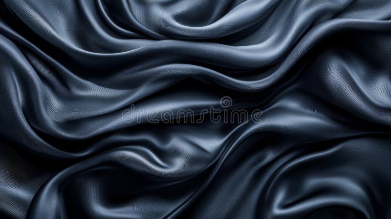 Dark Blue Silk Draped Fabric Texture Background Stock Illustration ...