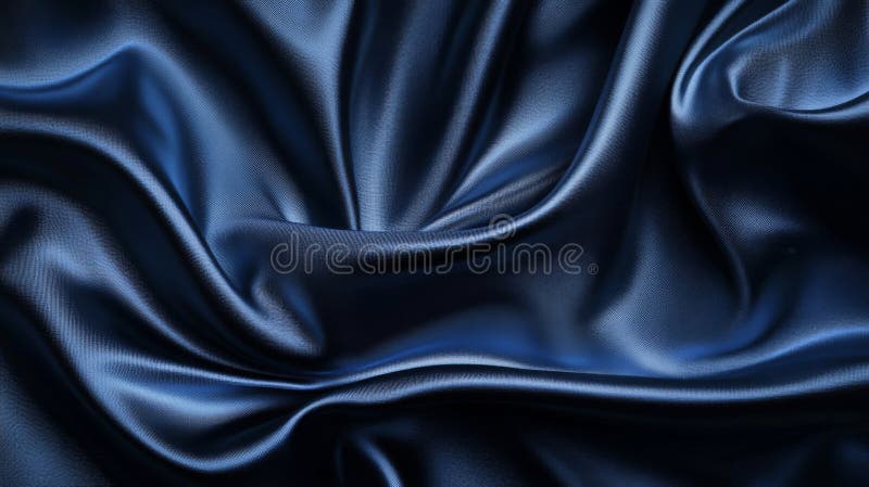 Dark Blue Silk Fabric Texture Background Stock Illustration ...