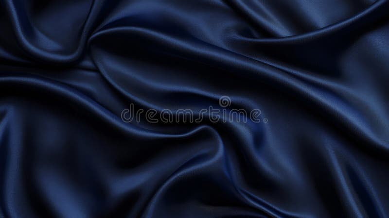 Dark Blue Silk Fabric Texture Background Stock Illustration ...