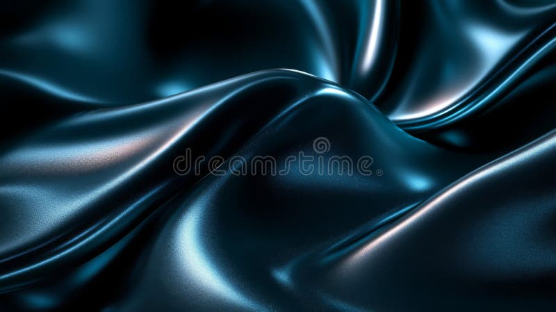 Dark Blue Silk Fabric Texture with Waves Stock Illustration ...