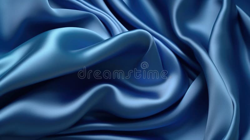 Dark Blue Silk Satin AI Generated Image Stock Illustration ...
