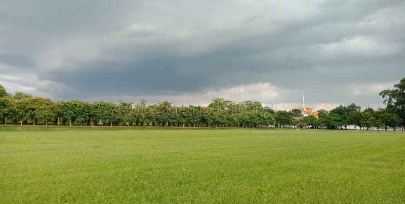 Dark Blue Sky before Raining. Stock Photo - Image of blue, green: 154499482