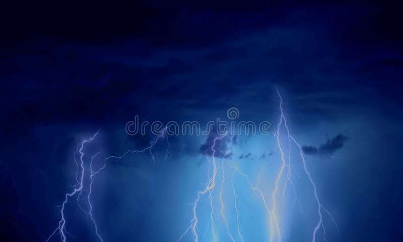 Dark Blue Sky with Some Clouds Surface Abstract Flow Color Thunder ...
