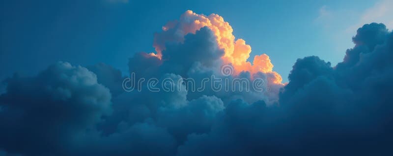 Dark Blue Sky, Thick Smoke Billowing, Heavy Clouds , Haze, Air, Blue ...