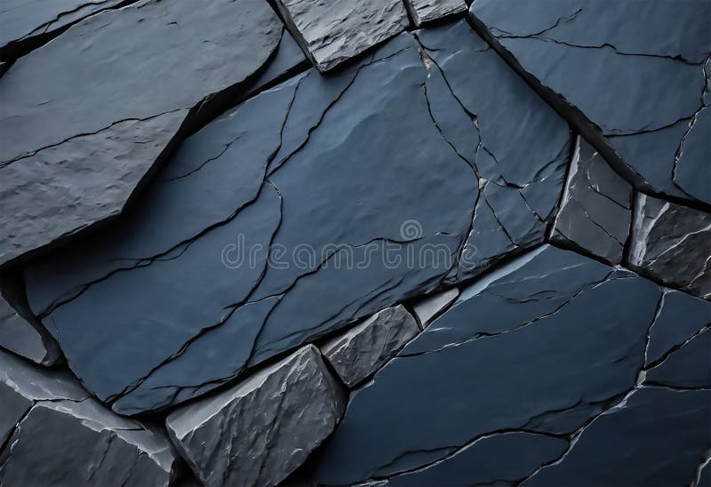 Dark Blue Slate Background with Rough, Cracked Layers of Stone Creating ...