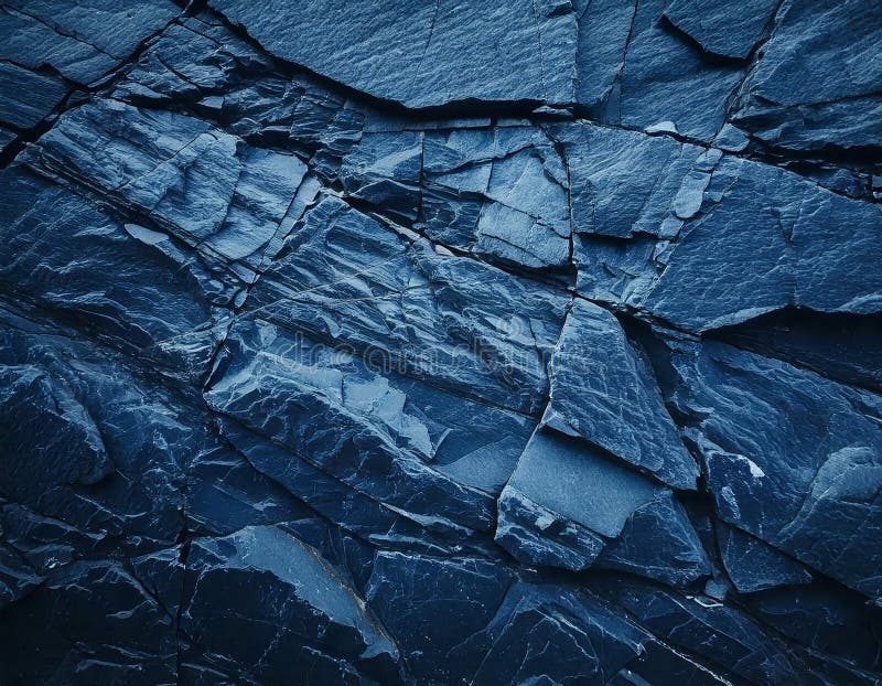 Dark Blue Slate Rock Texture Close-Up Stock Photo - Image of ...