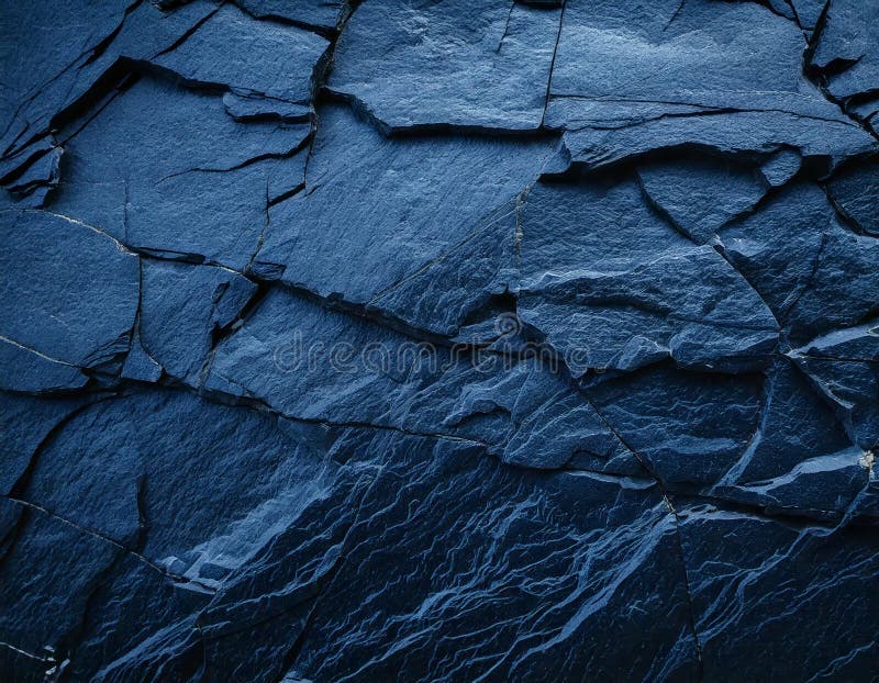 Dark Blue Slate Rock Texture Close-Up Stock Photo - Image of blue ...