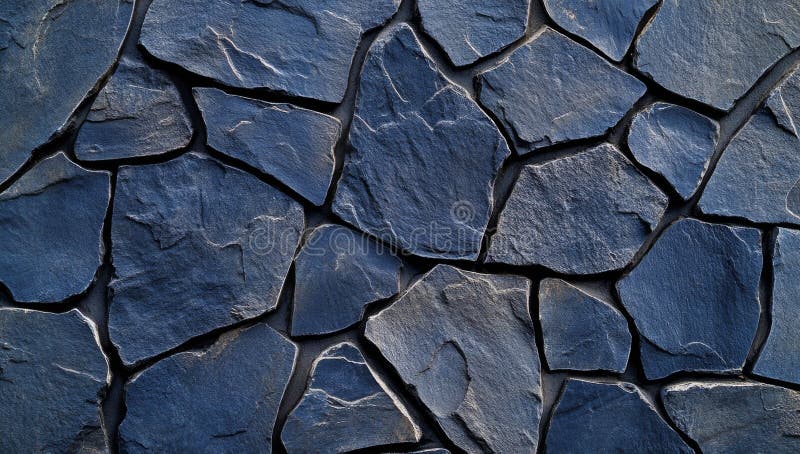 Dark Blue Slate Texture Background, with a Rough Surface and Sharp ...