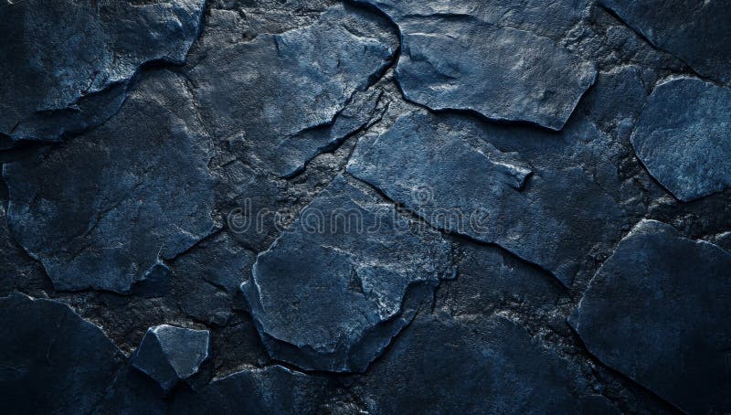 Dark Blue Slate Texture Background, with a Rough Surface and Sharp ...