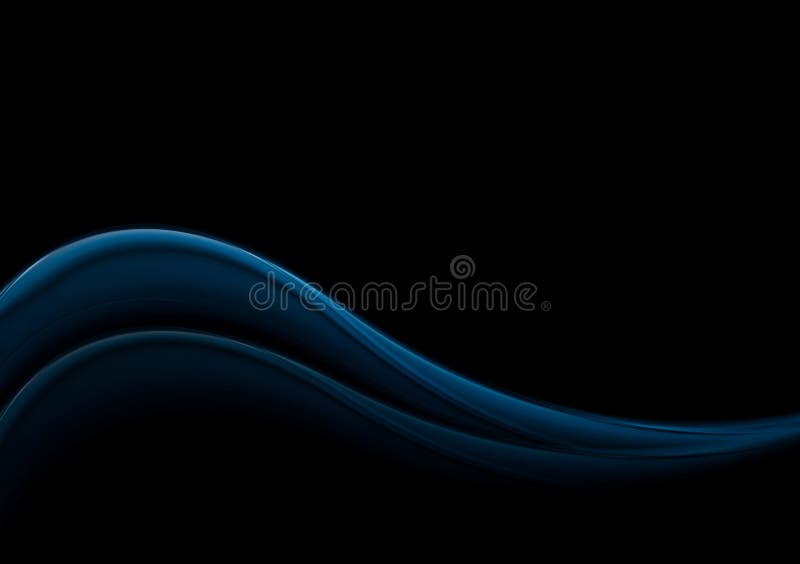 Blue Smooth Swoosh Line Border Banner Layout Stock Vector ...