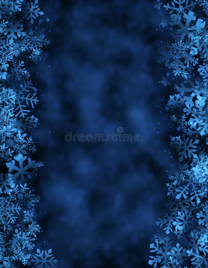 Dark Blue Snowflake Border with Gradient Center Stock Vector ...