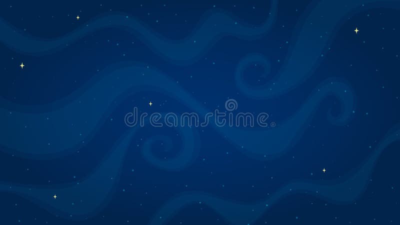 Dark Blue Space Background Horizontal Illustration Stock Vector ...