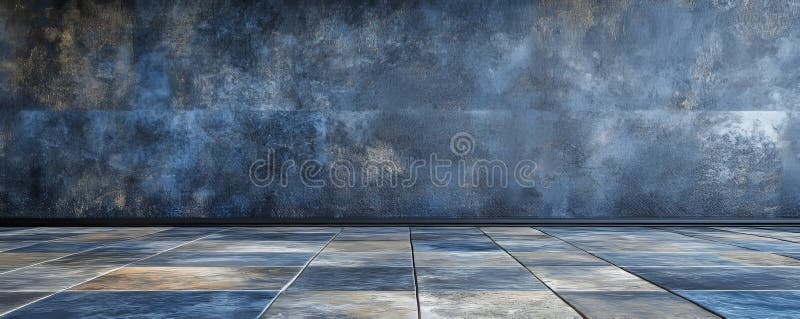Dark Blue Square Tiles Form a Moody Grid Pattern Background Stock Image ...