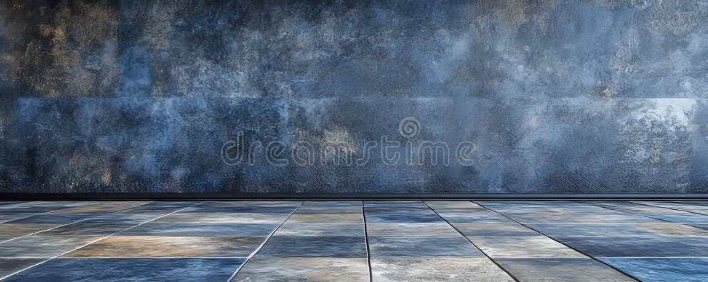 Dark Blue Square Tiles Form a Moody Grid Pattern Background Stock Image ...