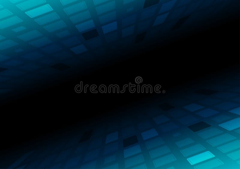Dark Blue Squares Abstract Technology Background Stock Vector ...