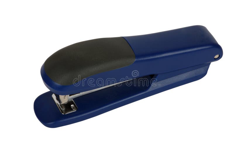 Blue stapler stock photo. Image of objects, desk, stationary - 24780104