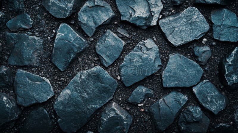 Dark Blue Stone Pathway Texture Stock Illustration - Illustration of ...