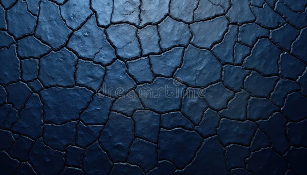 Dark Blue Stone Texture Background with Rough Cracked Pattern. Image ...