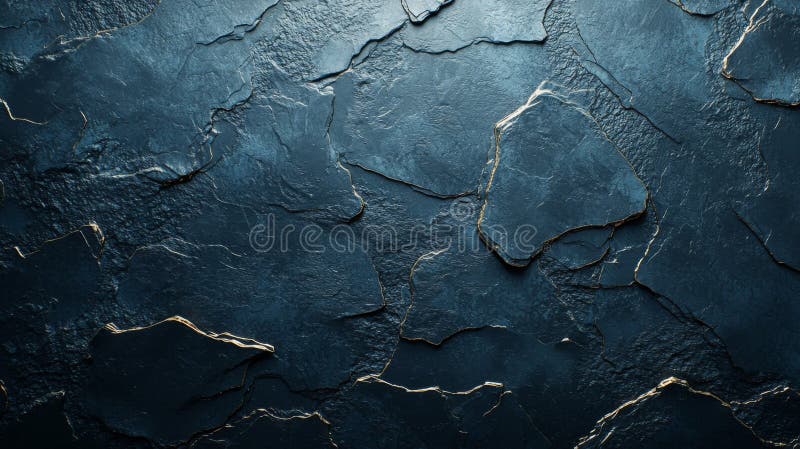 Dark Blue Stone Texture with Golden Veins Stock Illustration ...