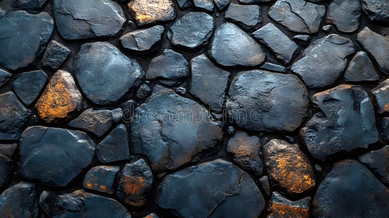 Dark Blue Stone Wall Texture Background Stock Photo - Image of ...