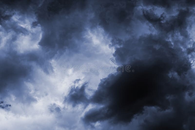 Dark Blue Storm Clouds. Blur Effect Stock Photo - Image of evening ...